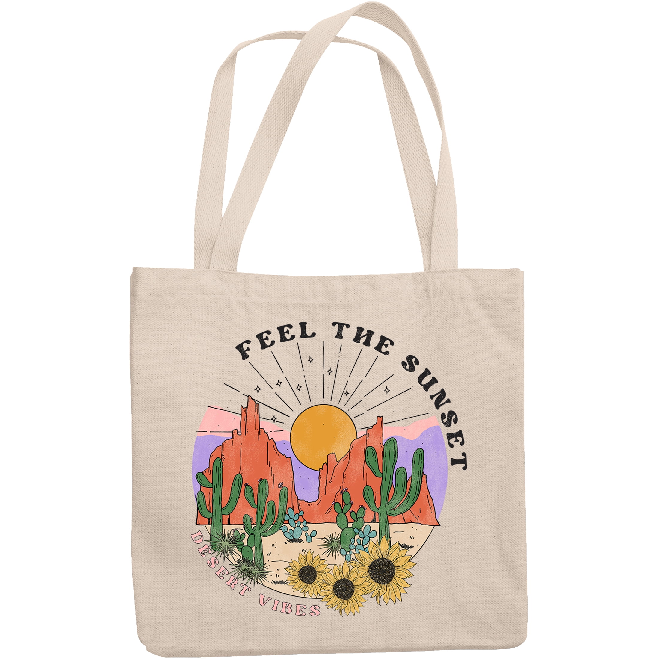 Feel the Sunset Desert Vibes, Retro Western Desert Art Merch Gift, 12oz ...