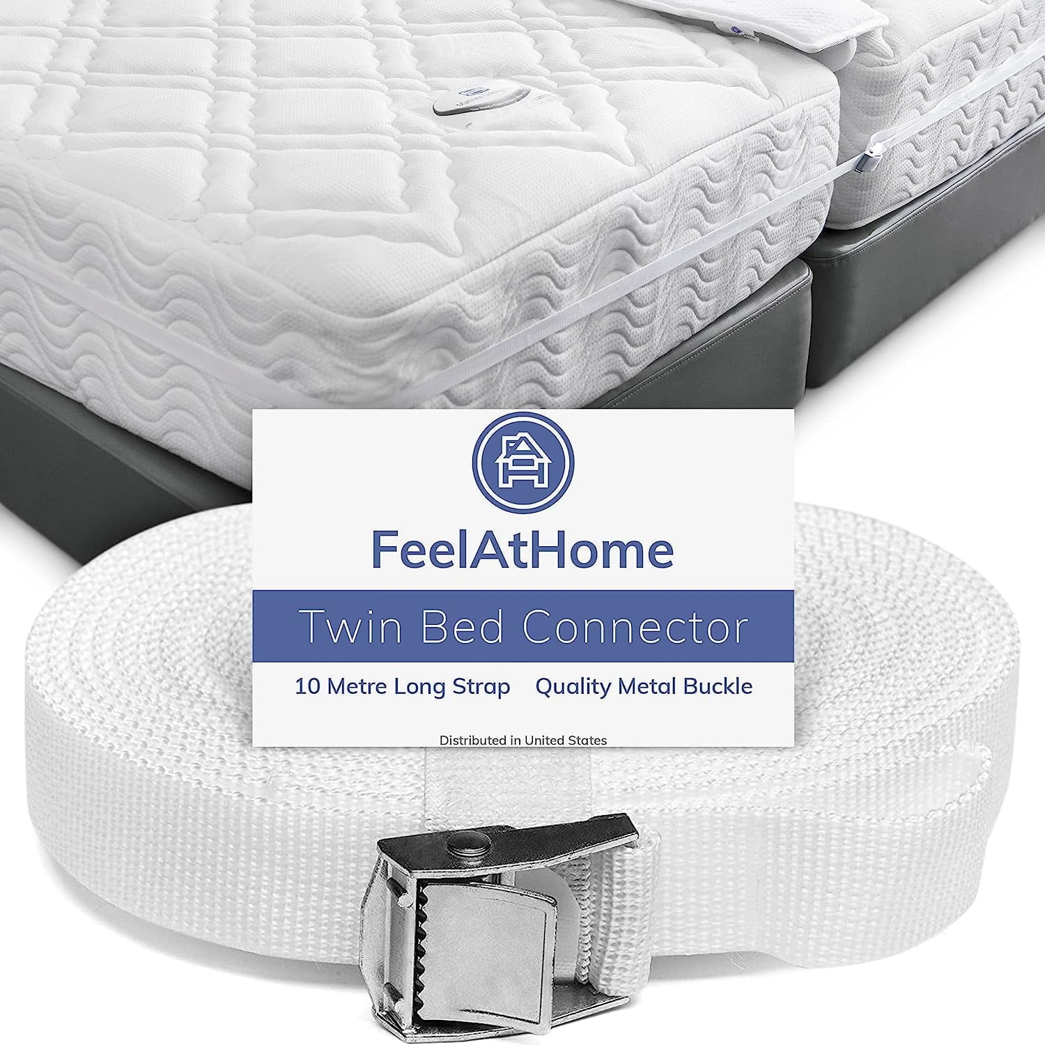 FeelAtHome Mattress Bed Bridge Twin XL to King Mattress Converter with ...