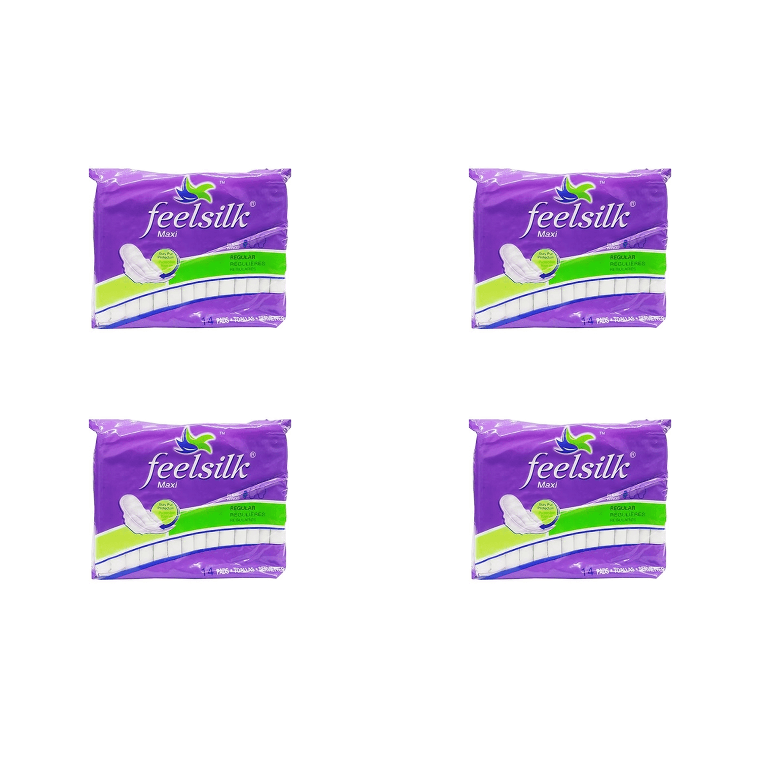 FeelSilk Maxi Pads Ultra-Thin Maxi Pads, High Absorbency, Flexi Wings ...