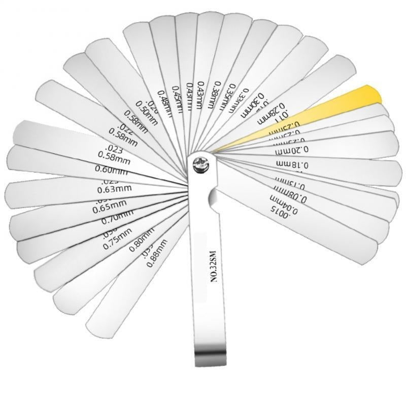 Tools 32 Blades Metric Feeler Gauge 0.04-0.88mm Thickness Gages Gap ...