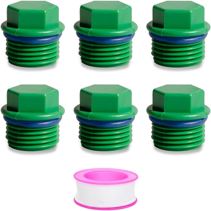 Feelers 3/4" PT Outer Hex Male Threaded PPR Pipe Plug End Cap with ...