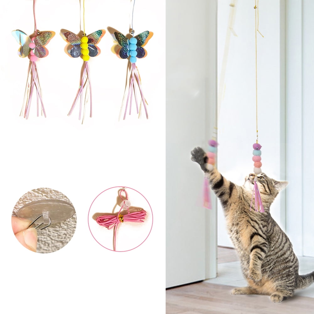 Feelers Interactive Cat Feather Toys, Indoor, Hanging, 3 PCS Set ...