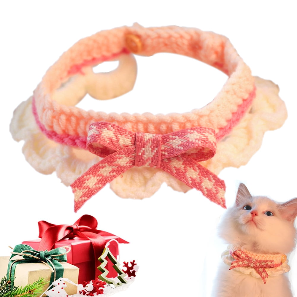 Feelers Pet Cat Collar Necktie Cotton Woven Decoration Collar Necklace ...