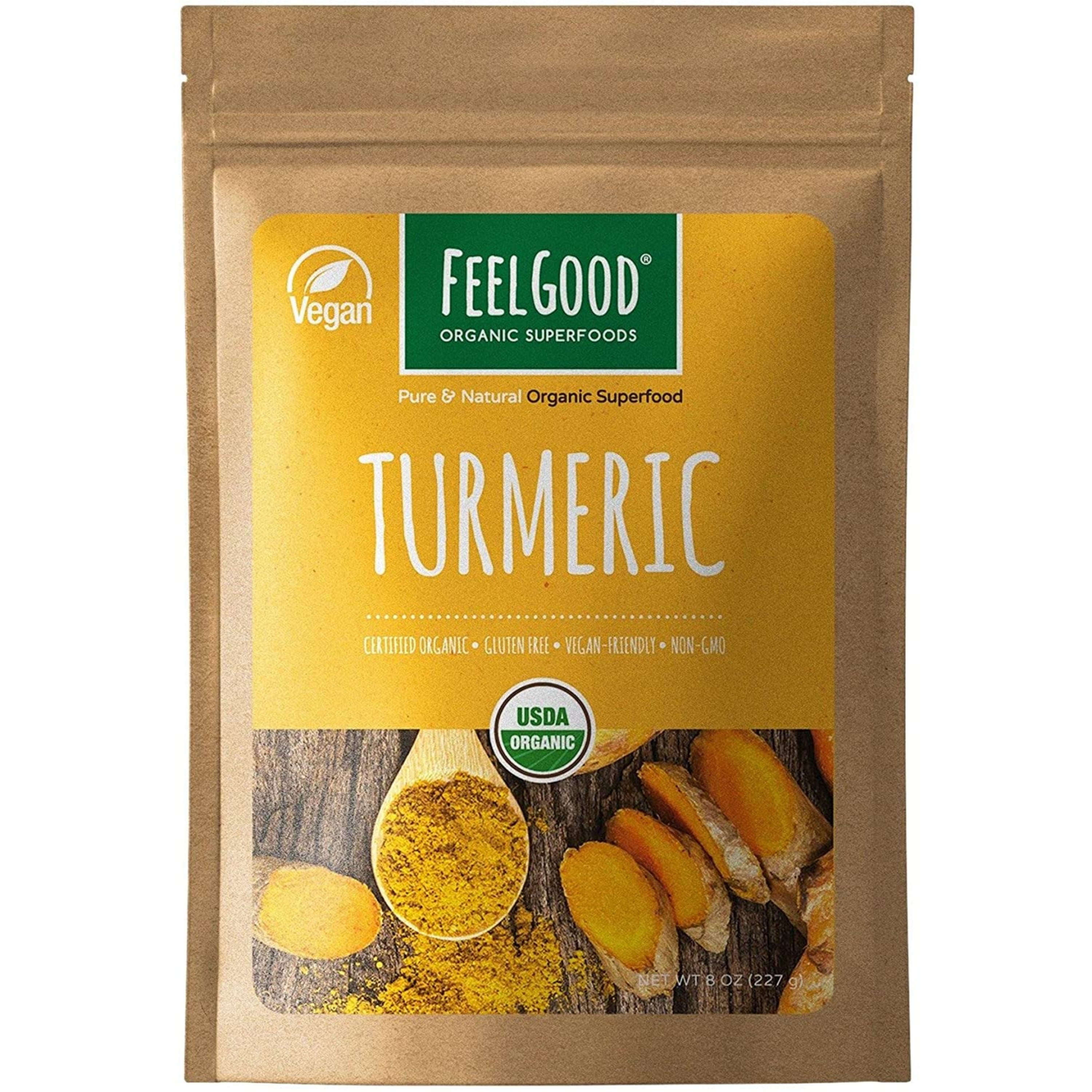 FeelGood Superfoods Organic Turmeric Cooking Powder, Indian Origin ...