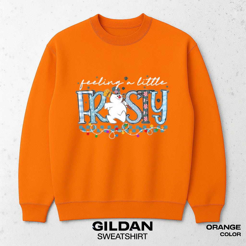 Feelin A Little Frost Cute Holiday Retro Winter Snowman Graphic Fun ...