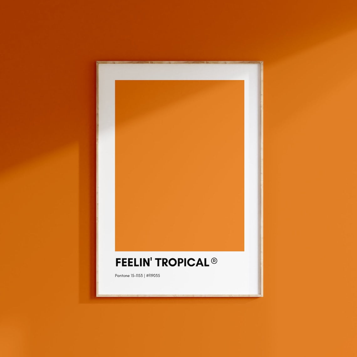Feelin' Tropical Orange Pantone, Orange Pantone Print Poster, Orange ...