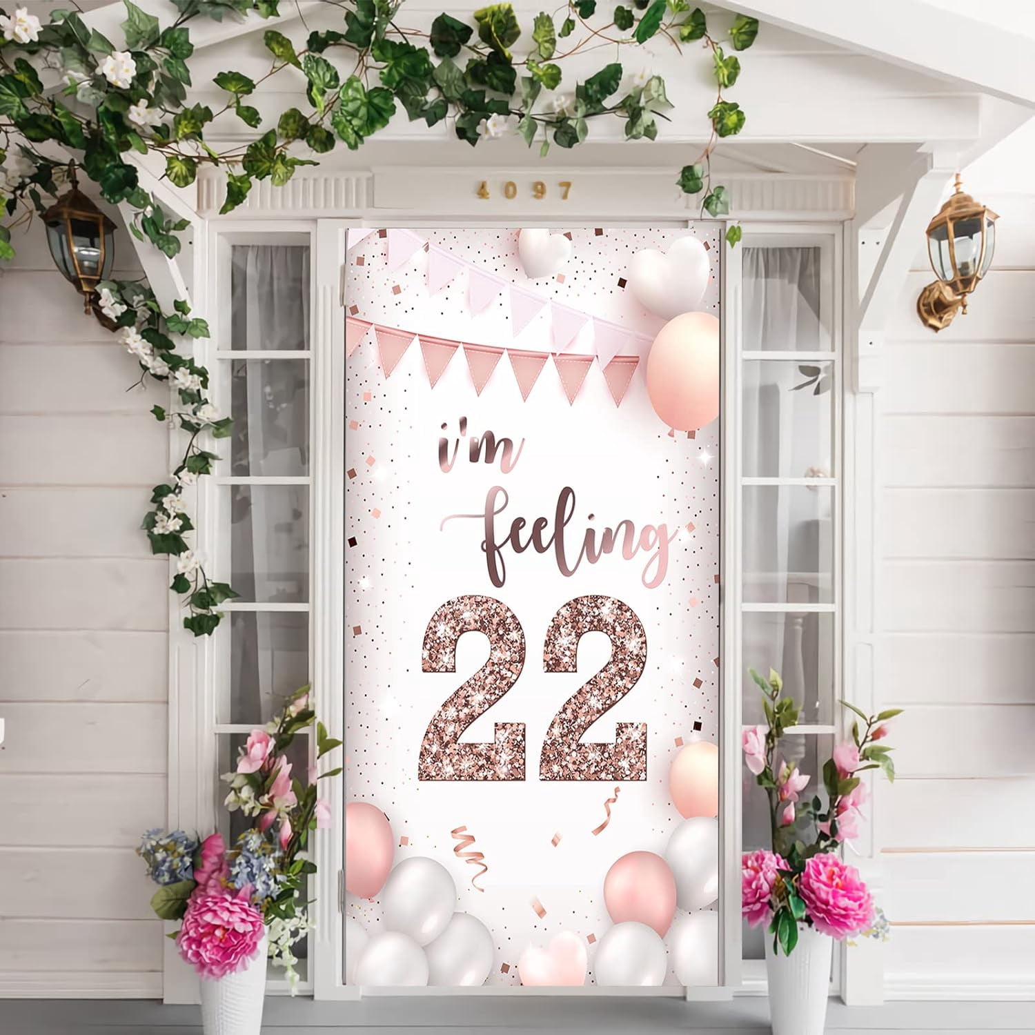 I'm Feeling 22 Door Banner Decor Girls 22nd Birthday Party Door Cover ...
