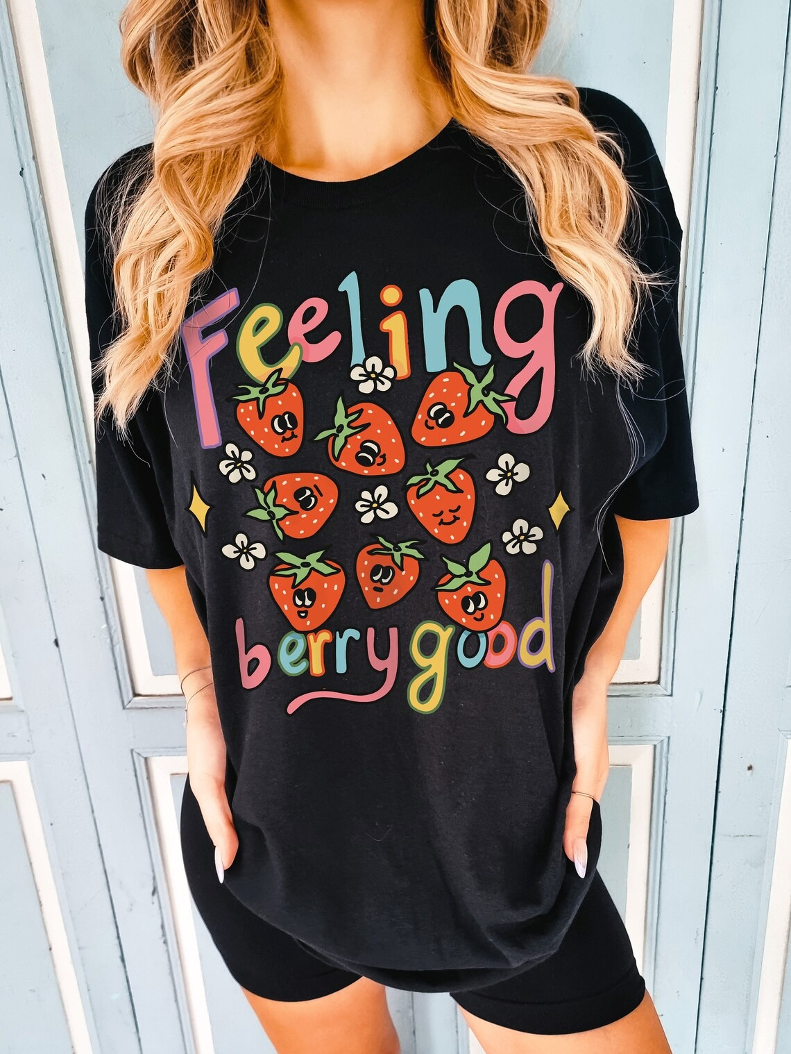Feeling Berry Good Strawberry Tshirt, Cottagecore Fruit Shirt, Retro ...