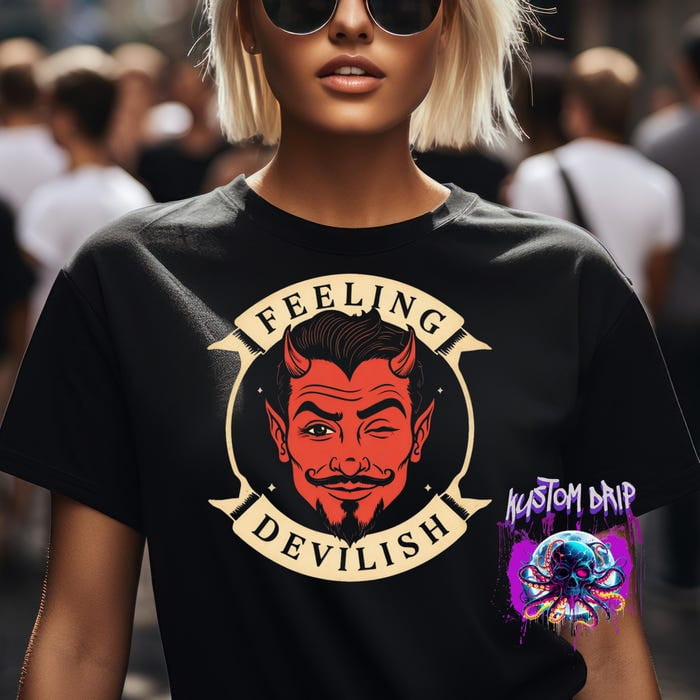 Feeling Devilish unisex t-shirt devil Halloween horror - Walmart.com