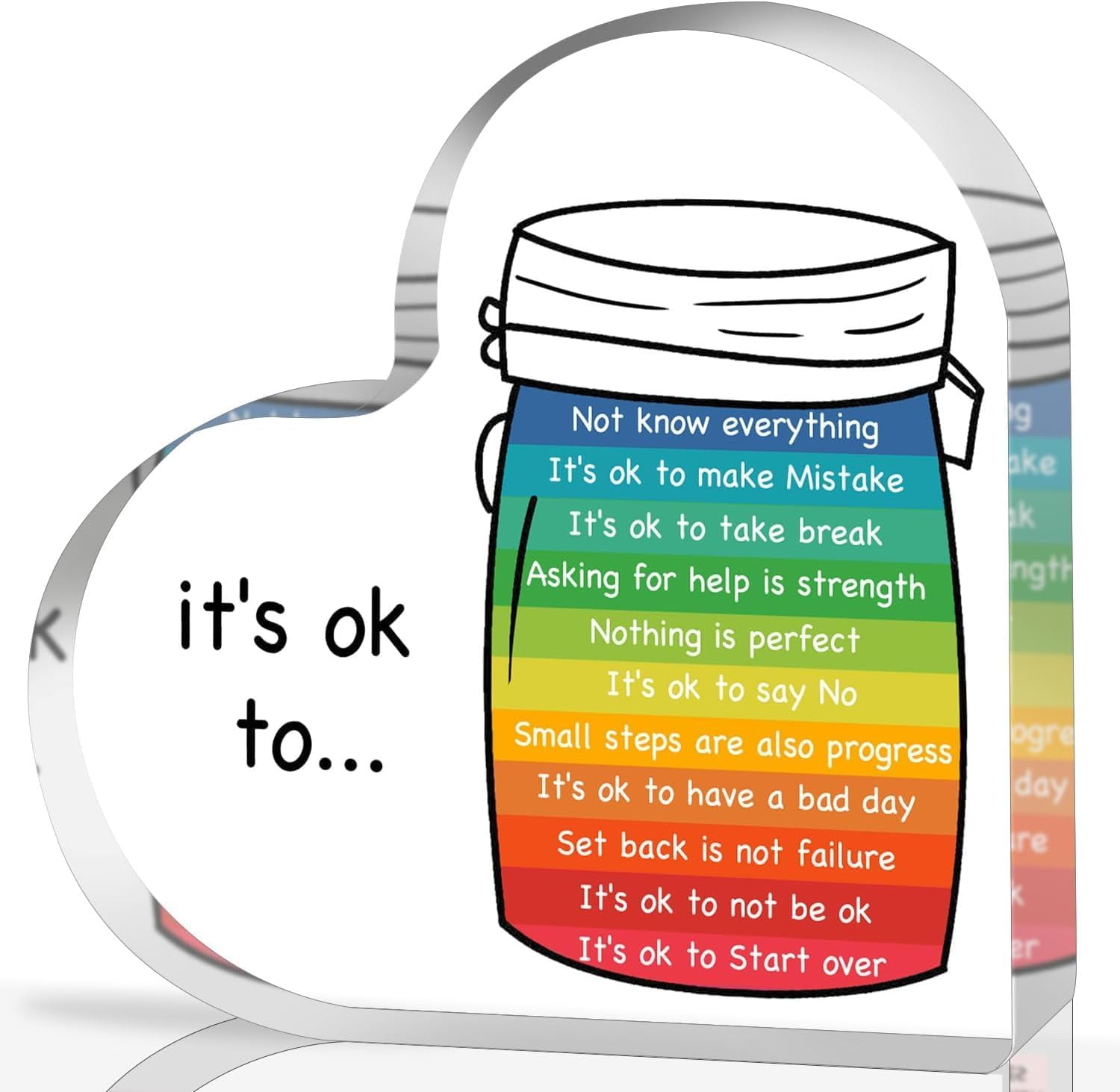 Feeling Emotion Therapy Office Decor, Acrylic Heart Health Feelings ...