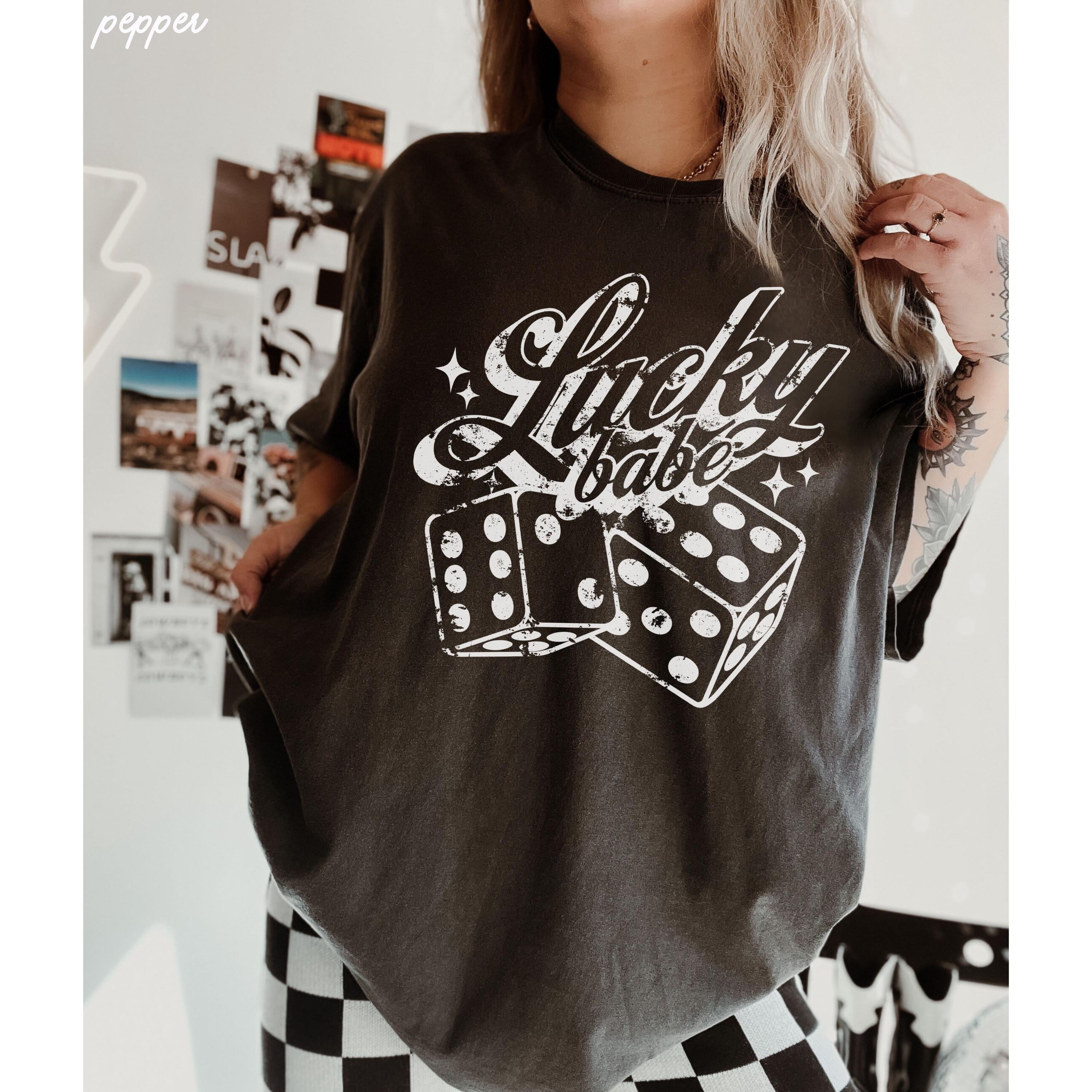 Feeling Lucky Shirt, Lucky You Dice Tee, Trendy Aesthetic Shirt, Lucky ...