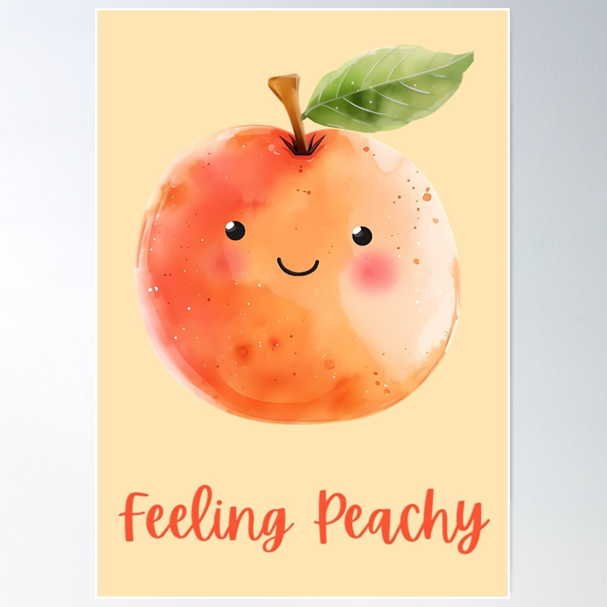 Feeling Peachy Poster Wall Art, Modern Wall Decor For Living Room ...