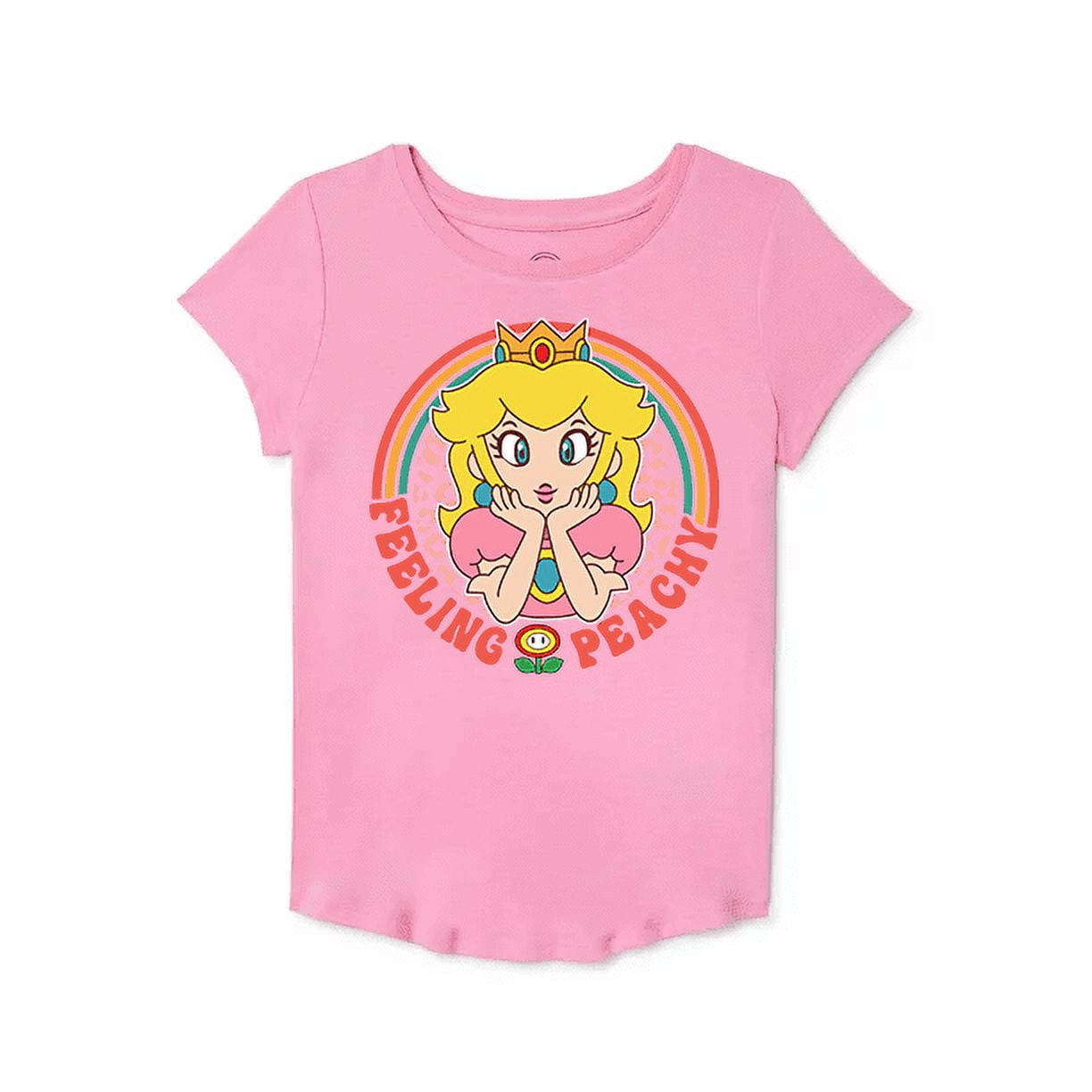 Feeling Peachy Princess Peach GirlsGraphic T-Shirt Size 8 - Walmart.com
