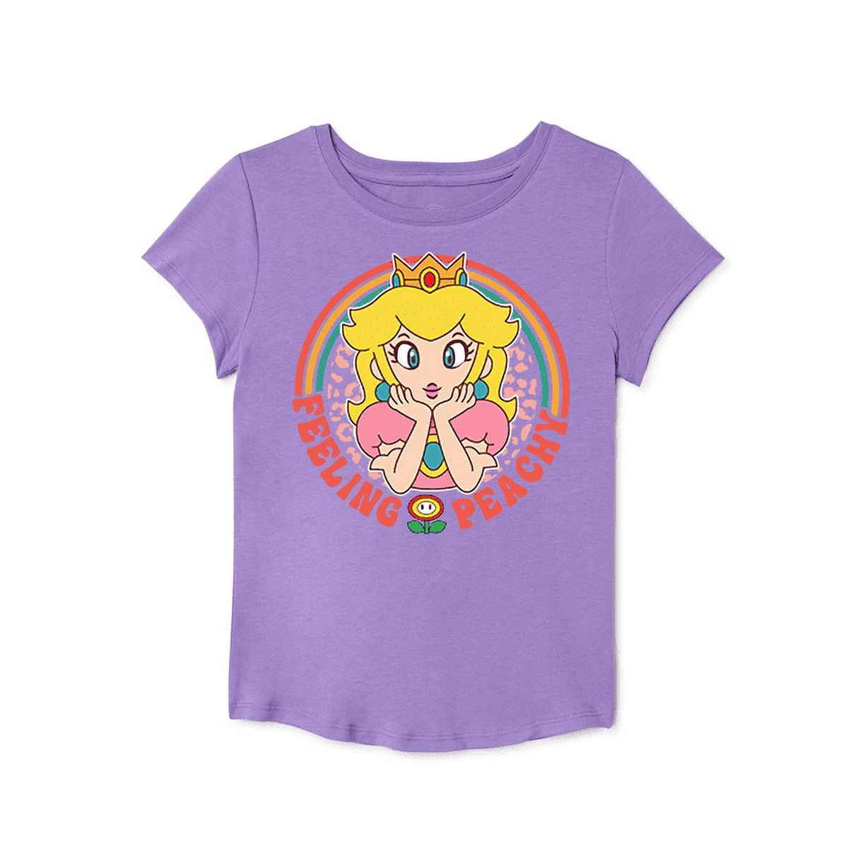 Feeling Peachy Princess Peach GirlsGraphic T-Shirt Size 8 - Walmart.com