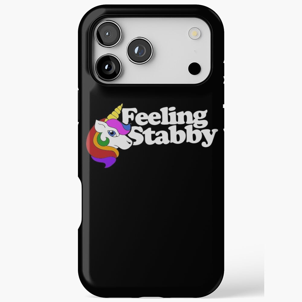 Feeling Stabby Unicorn Horn Pun iPhone Case 17 through 11 Pro Max ...