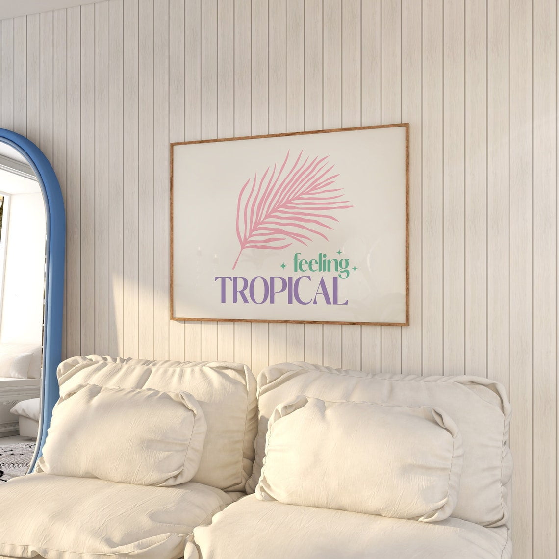 Feeling Tropical Poster, Beachy Poster, Summer Palm Tree Poster, Boho ...