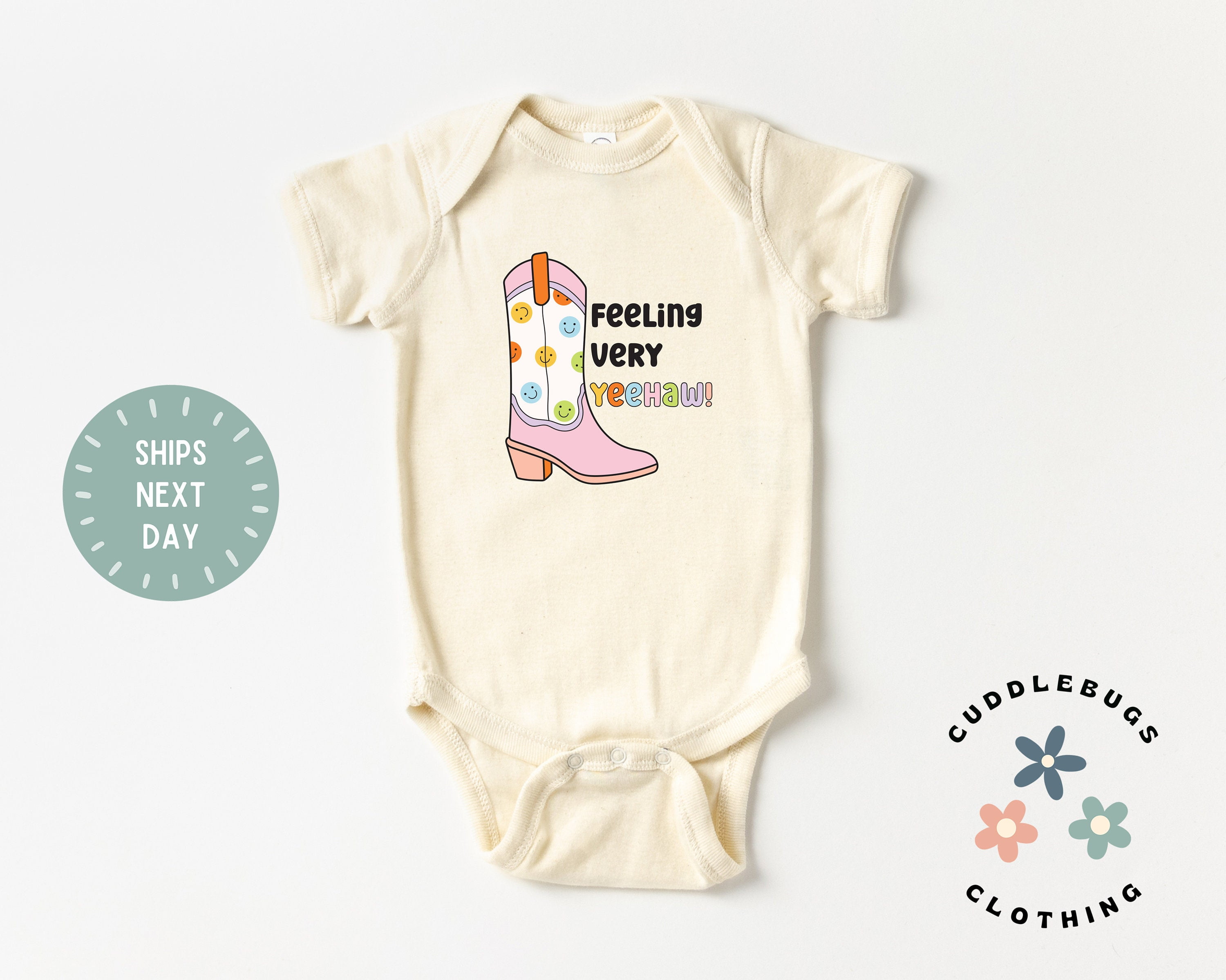 Feeling Very Yeehaw Baby Onesies Bodysuit, Western Cowgirl Farm Baby ...