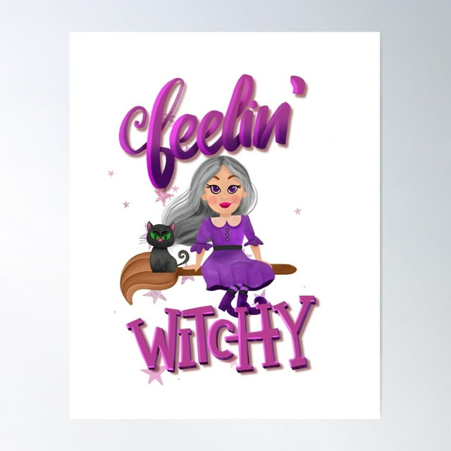 Feeling Witchy Poster Wall Art, Modern Wall Decor For Living Room Bedroom, 24x36 UNFRAMED ...
