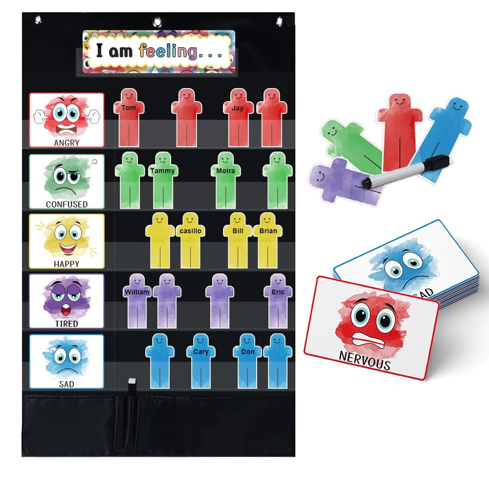 Feeling and Emotions Pocket Chart for Classroom Management Feelings ...