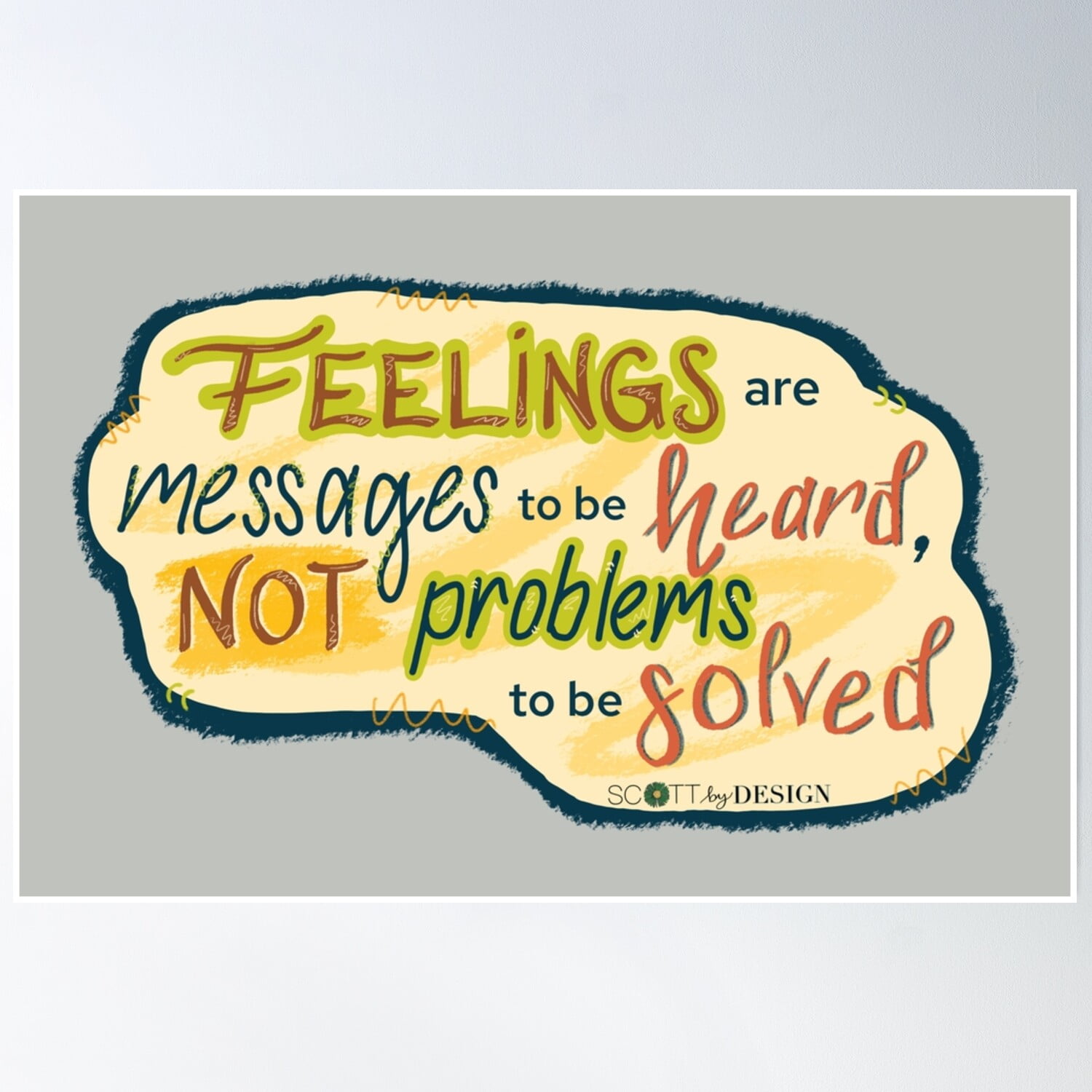 Feelings Are Messages To Be Heard - Affirmation Quote, Mental Health ...