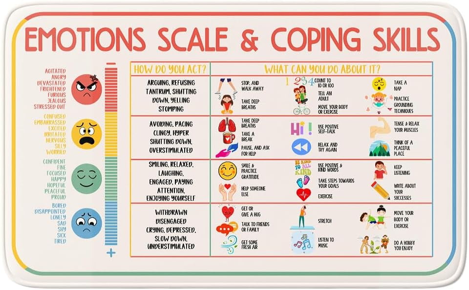 Feelings Chart Area Rug, Classroom Rug, Mental Health, Calming Corner ...
