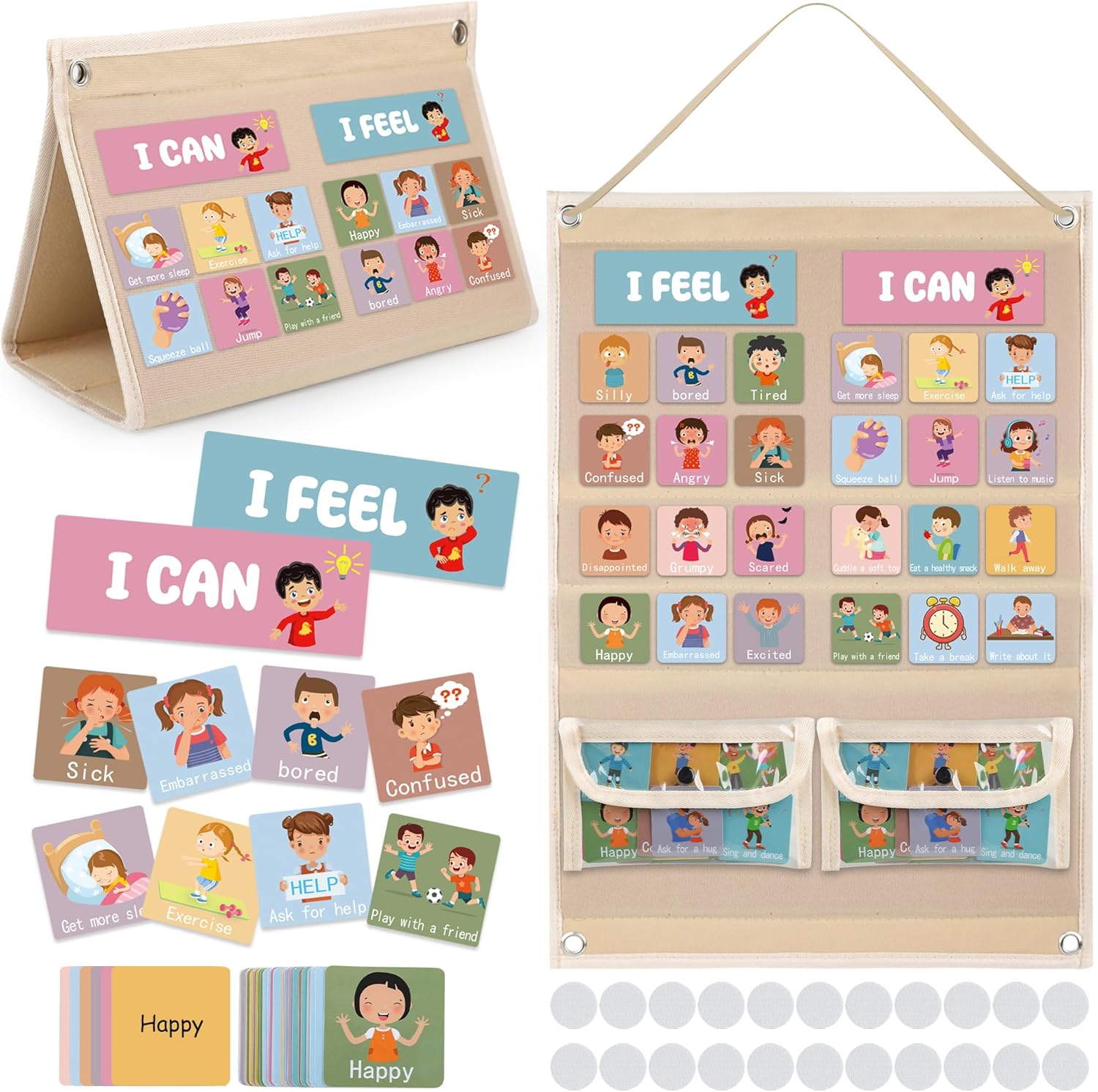 Feelings Chart Cards Feelings Pocket Charts Social Emotional Learning ...