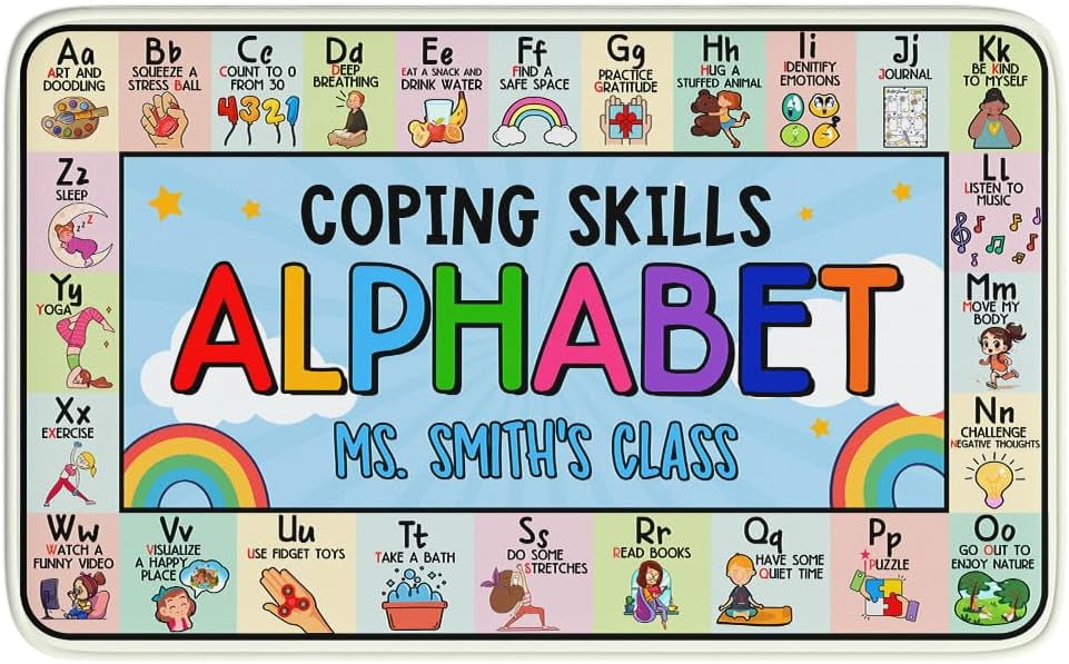 Feelings Chart and Emotions Classroom Rug - Mental Health Awareness ...