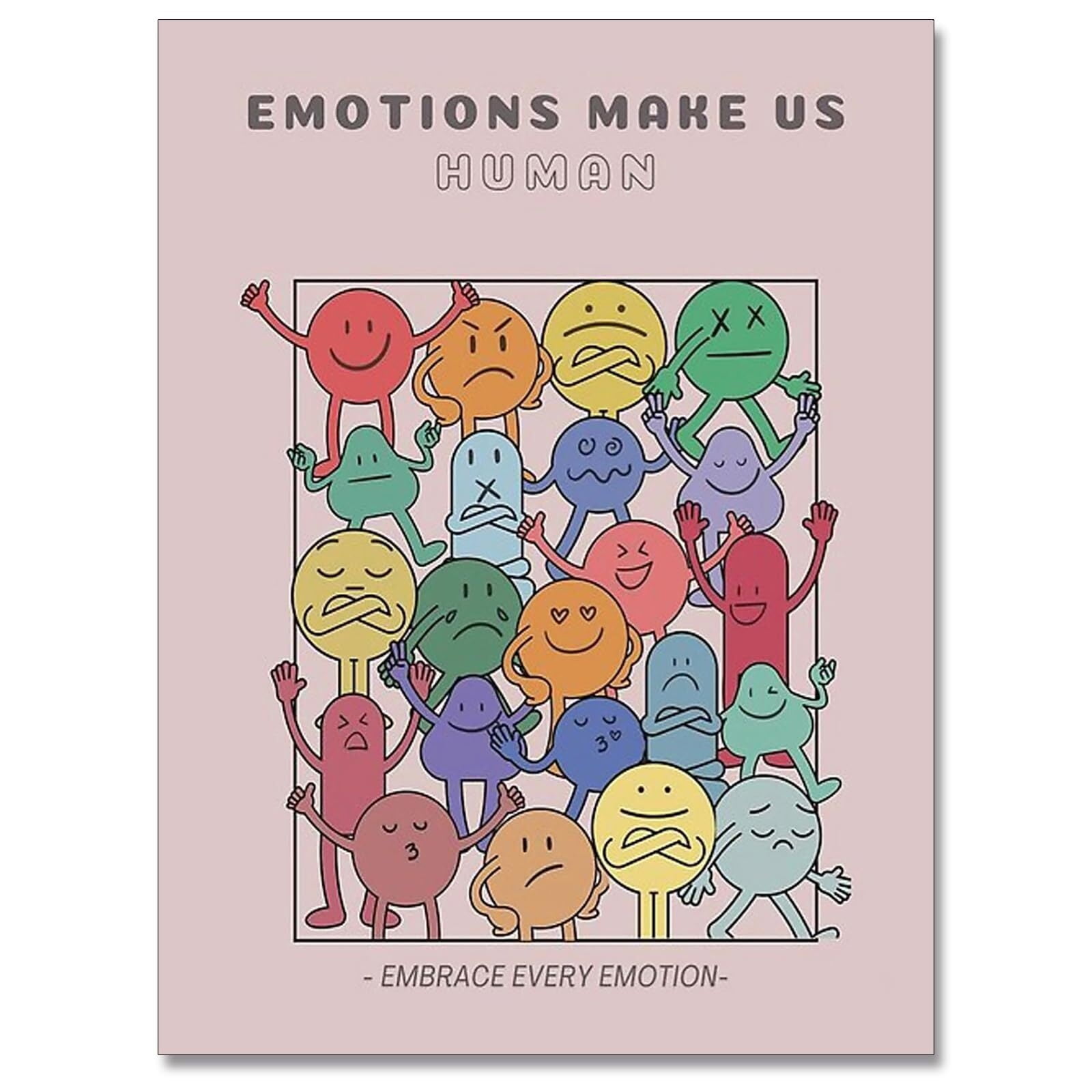 Feelings Chart Emotions Poster Mental Health Posters Awareness Canvas ...