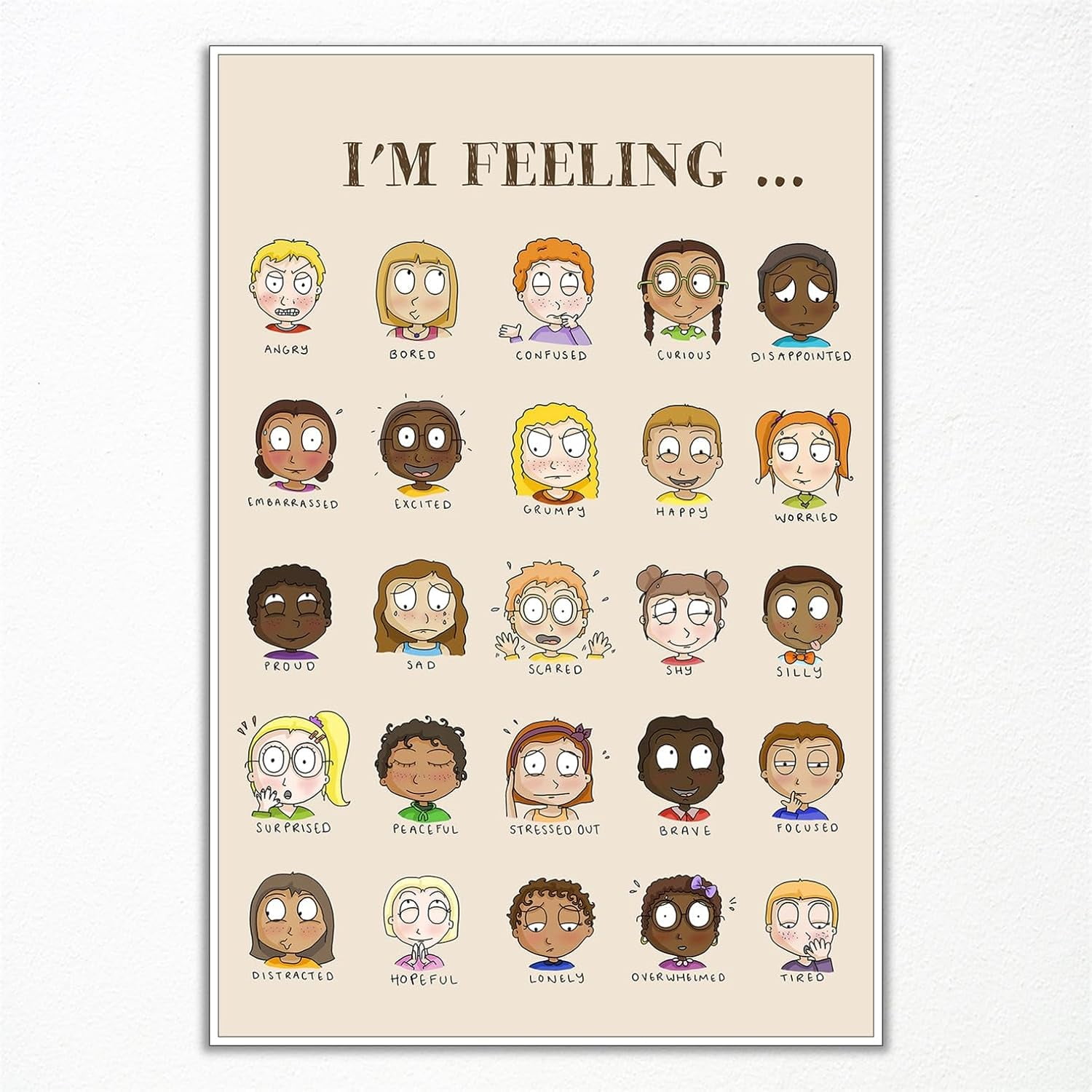 Feelings Chart Poster, Calming Corner Poster, Preschool Classroom Must ...