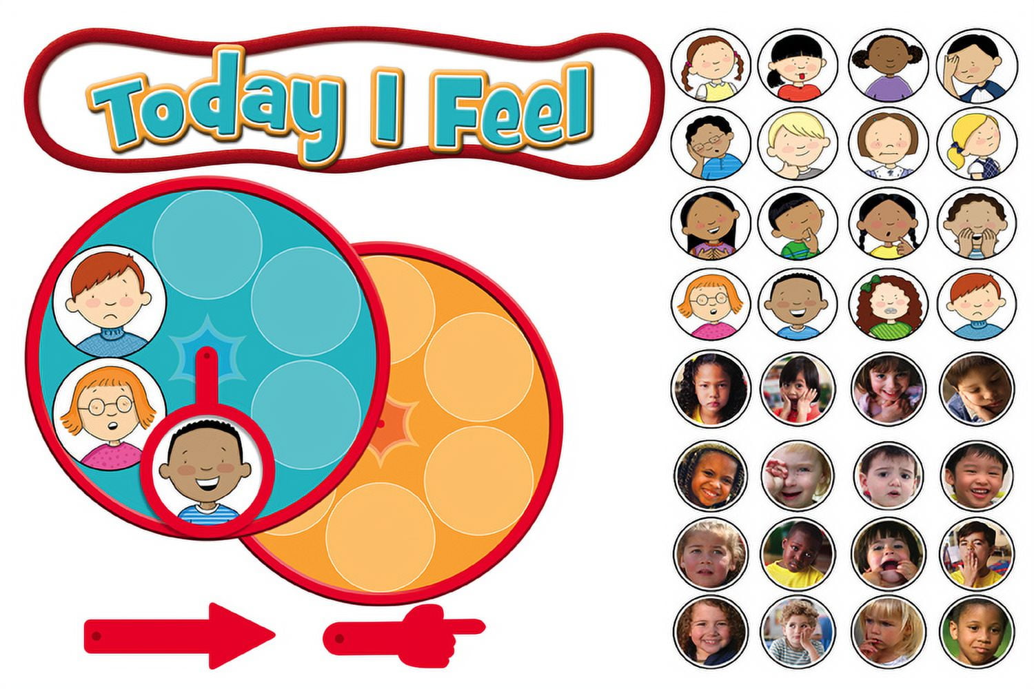 Feelings Clock Bulletin Board Set (Wallchart) - Walmart.com