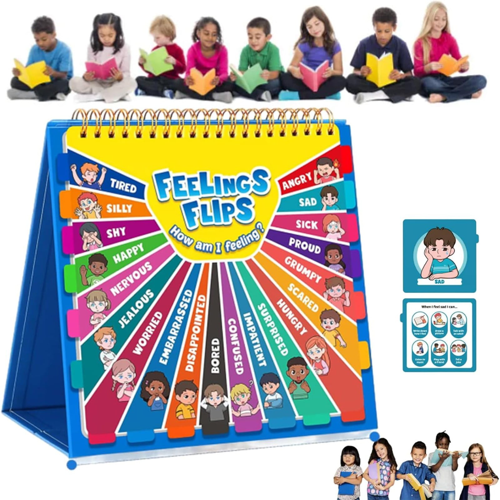 Feelings Flip Book or Kids, Feelings and Emotions Book for Kids, Calm ...