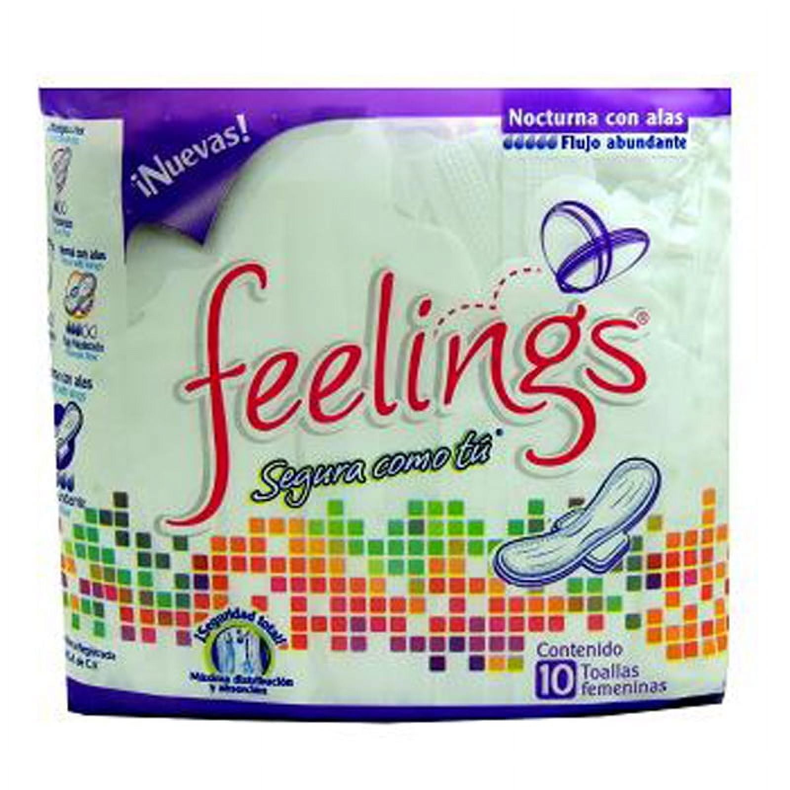 Feelings, Overnight Pads With Wings, Count 1 - Feminine Sanitary ...