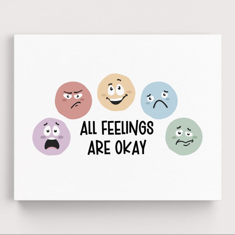 Feelings Wall Art, Calming Techniques, Calming Corner, Emotions Chart ...