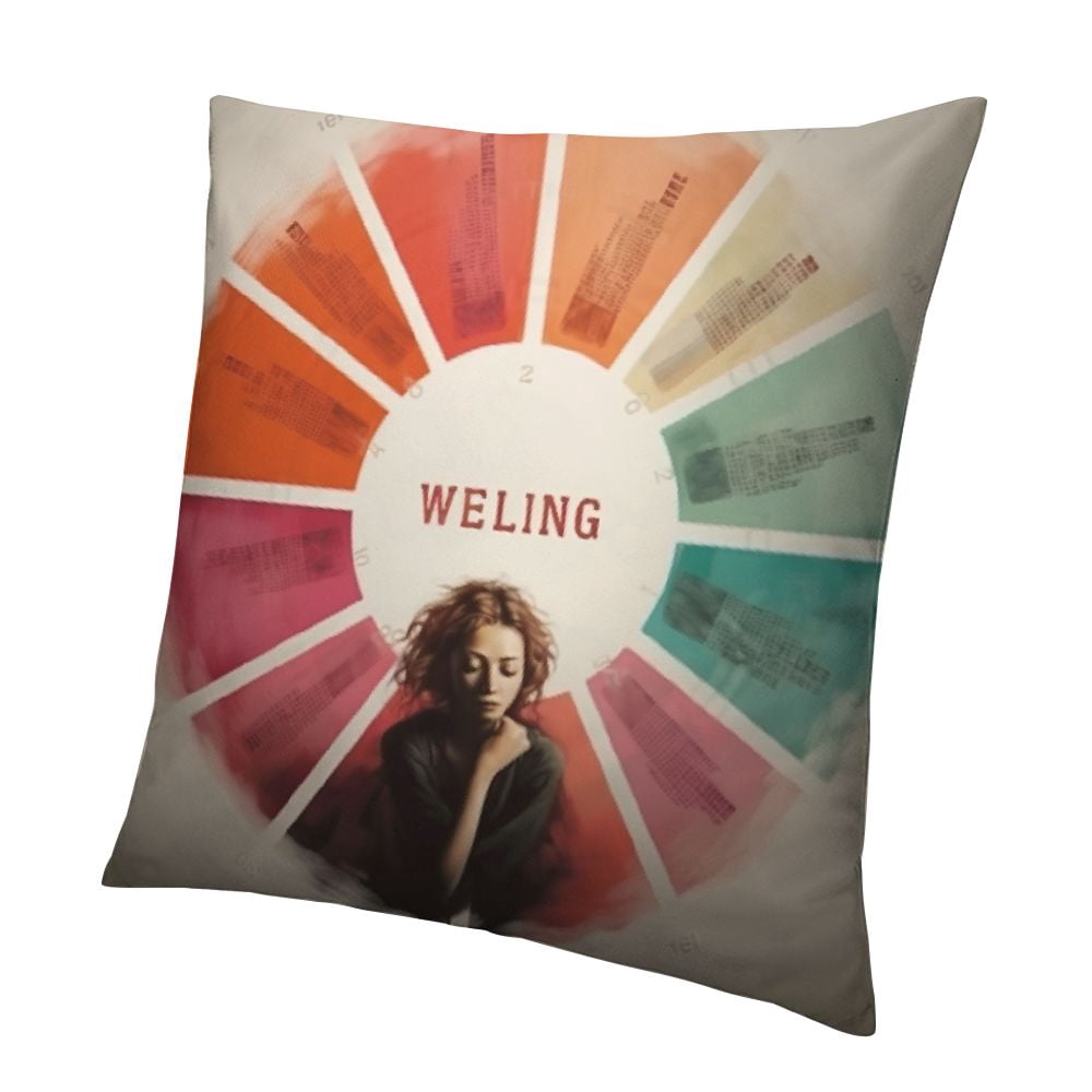 Feelings Wheel Pillow Covers,Floor Emotion Wheel Pillow Cover,Mental ...