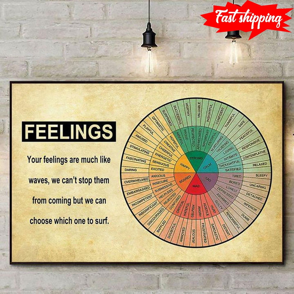 Feelings Wheel Therapy Chart Feelings Are Much Like Waves, We Can’t ...