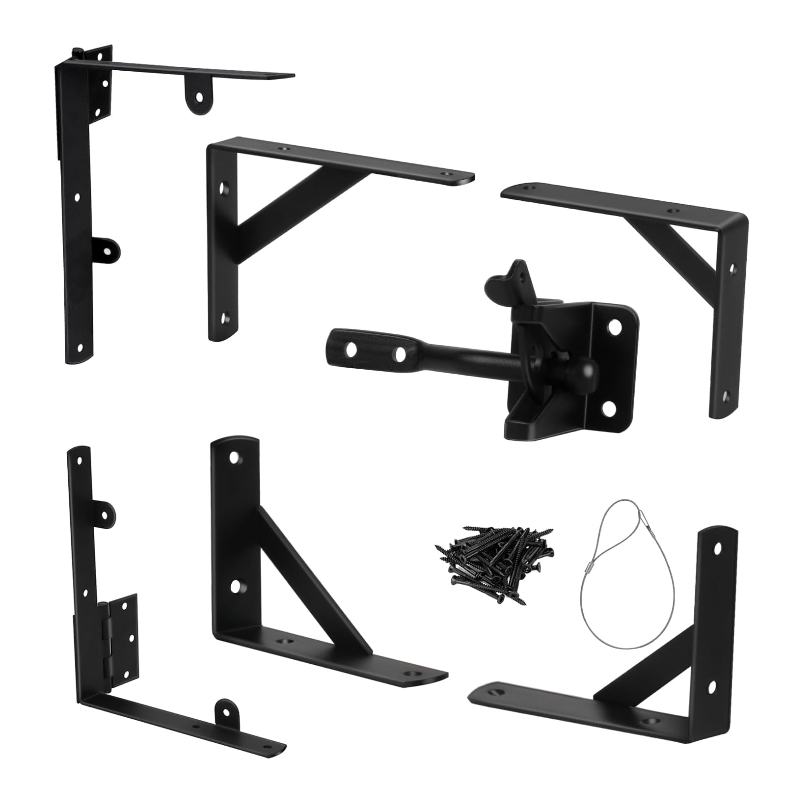 Feeloco Gate Corner Brace Bracket Anti Sag Gate Frame Kit,Heavy Duty ...