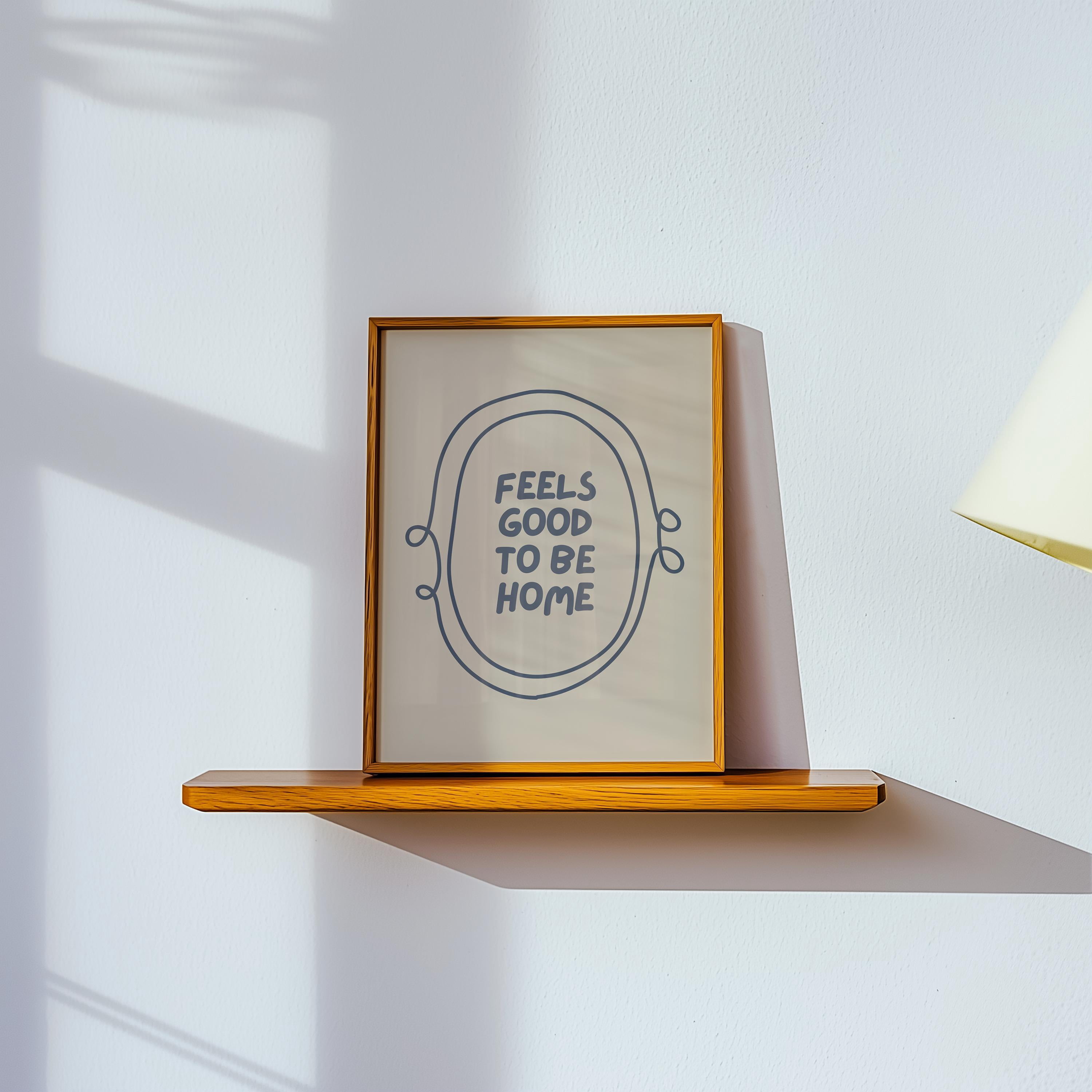 Feels Good To Be Home Neutral Quote Minimalist Typography Poster Cozy ...