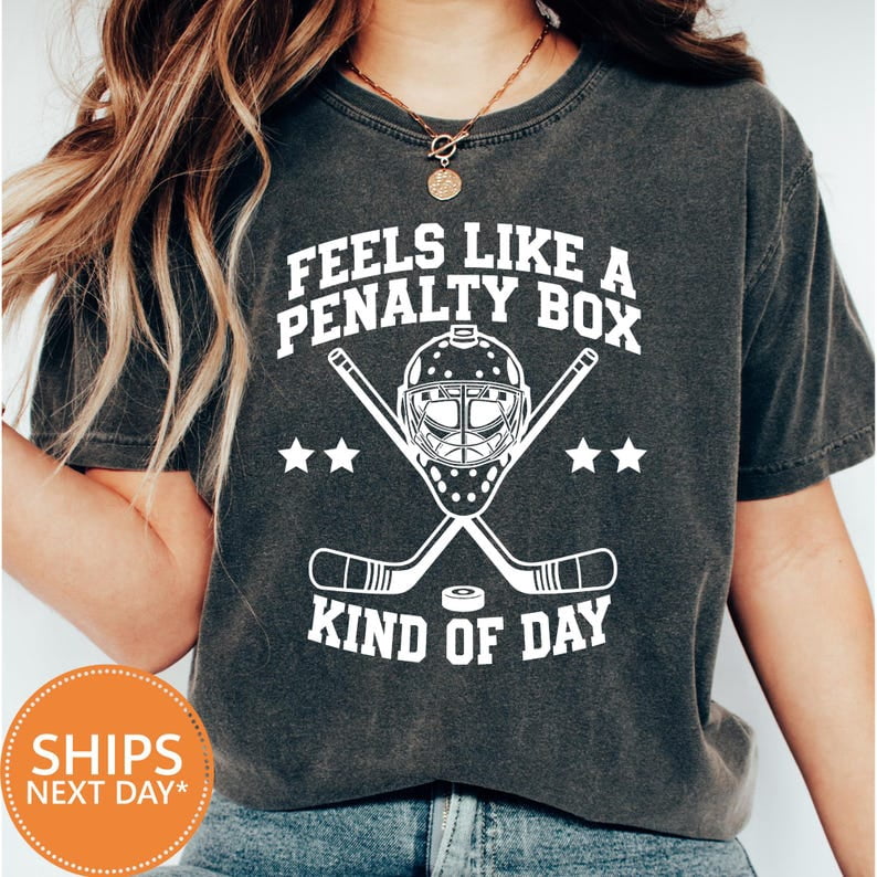 Feels Like a Penalty Box Shirt Hockey Quote Game Day Fan Tee Comfort ...