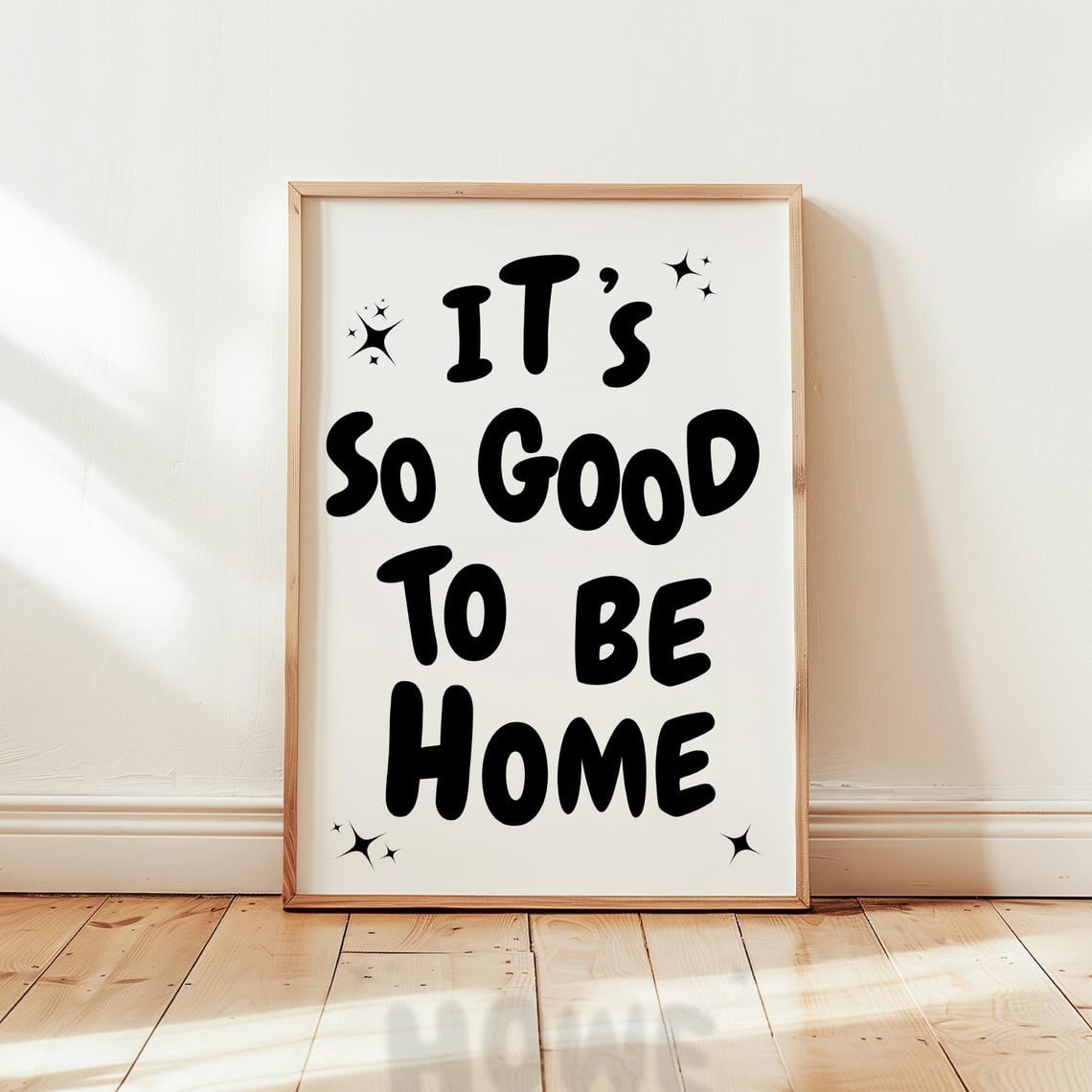 Feels So Good To Be Home Black Neutral Wall Art, Stretched Canvas Size ...