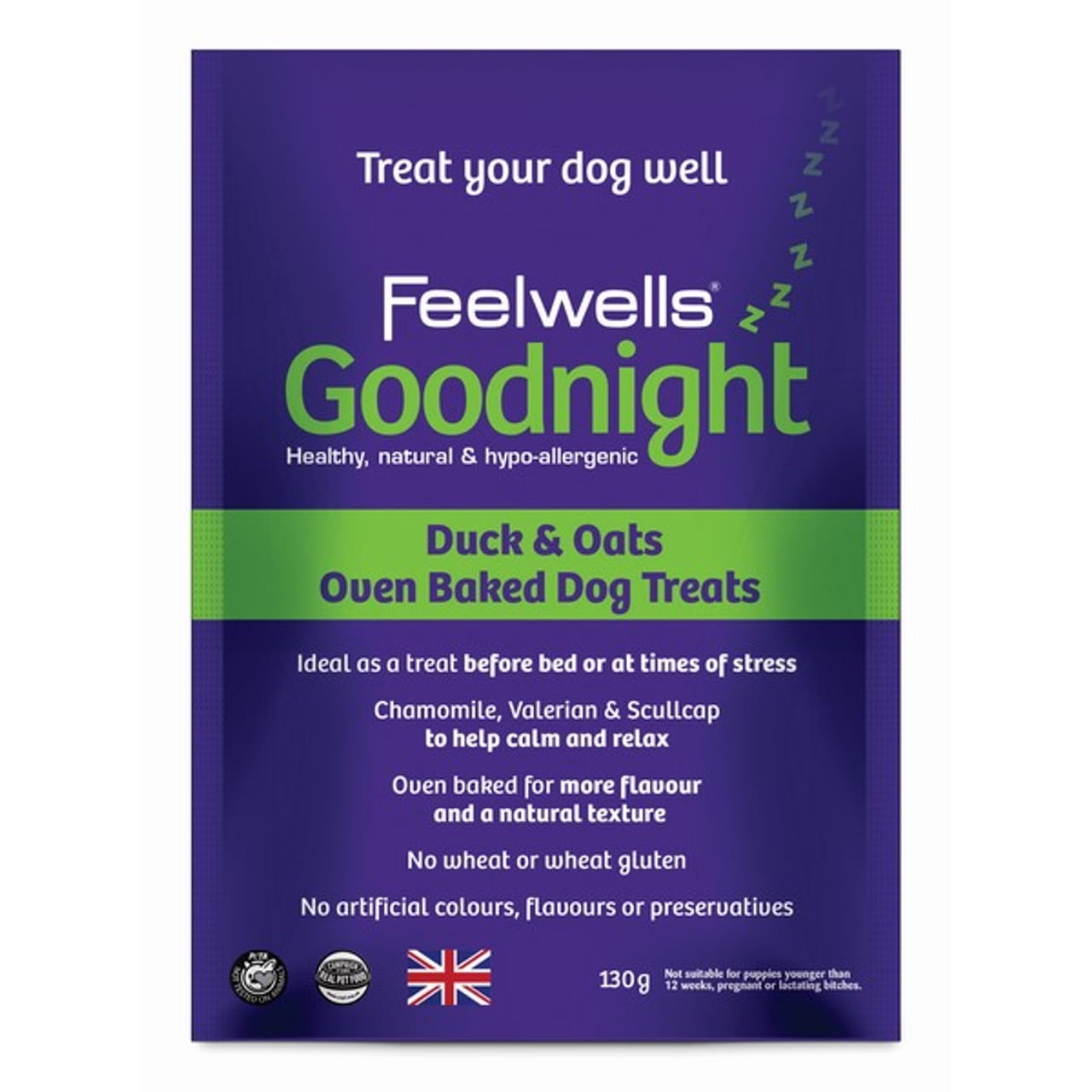 Feelwells Benefits Goodnight Duck& Oats Treats 130g Case of 10 ...