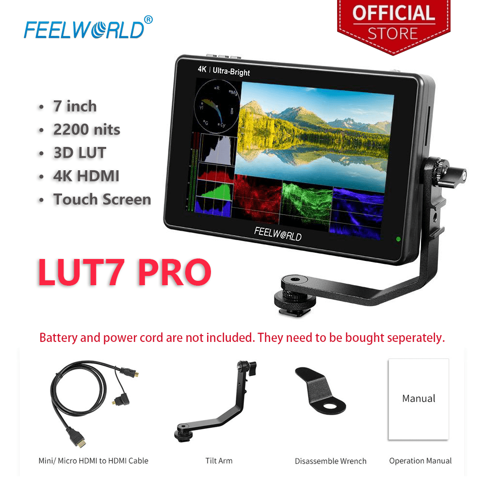 Feelworld Lut7 Pro 7 inch Ultra Bright 2200nit Field Video Monitor ...