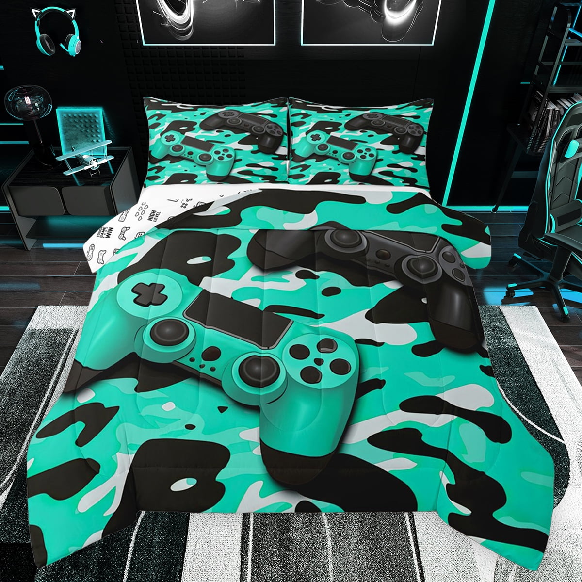 Feelyou 3D Games Console Full Size Comforter Sets for Boys, Modern ...