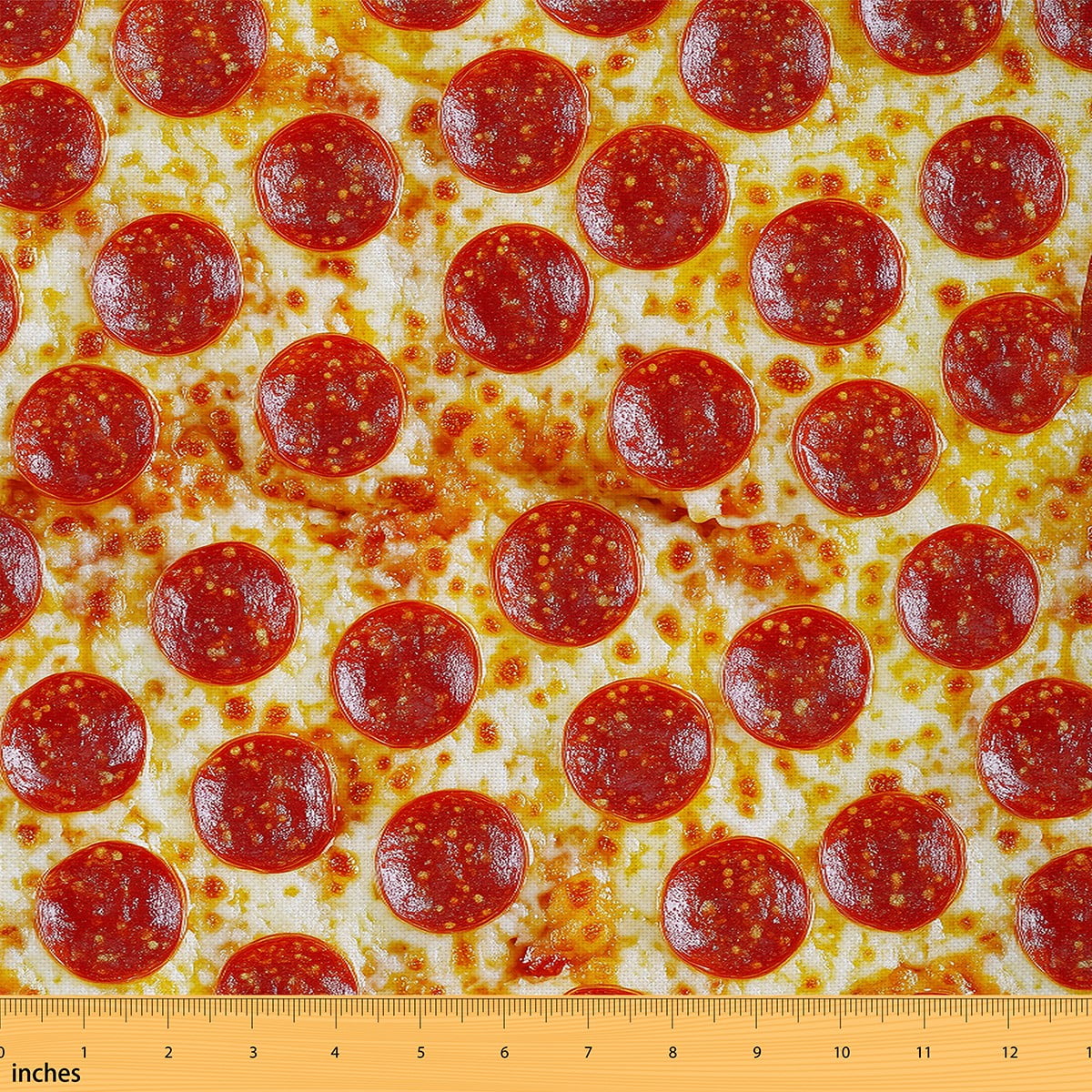 Feelyou 3D Pizza Fabric by the Yard 5 Yards, Funny Fast Food Home Decor ...