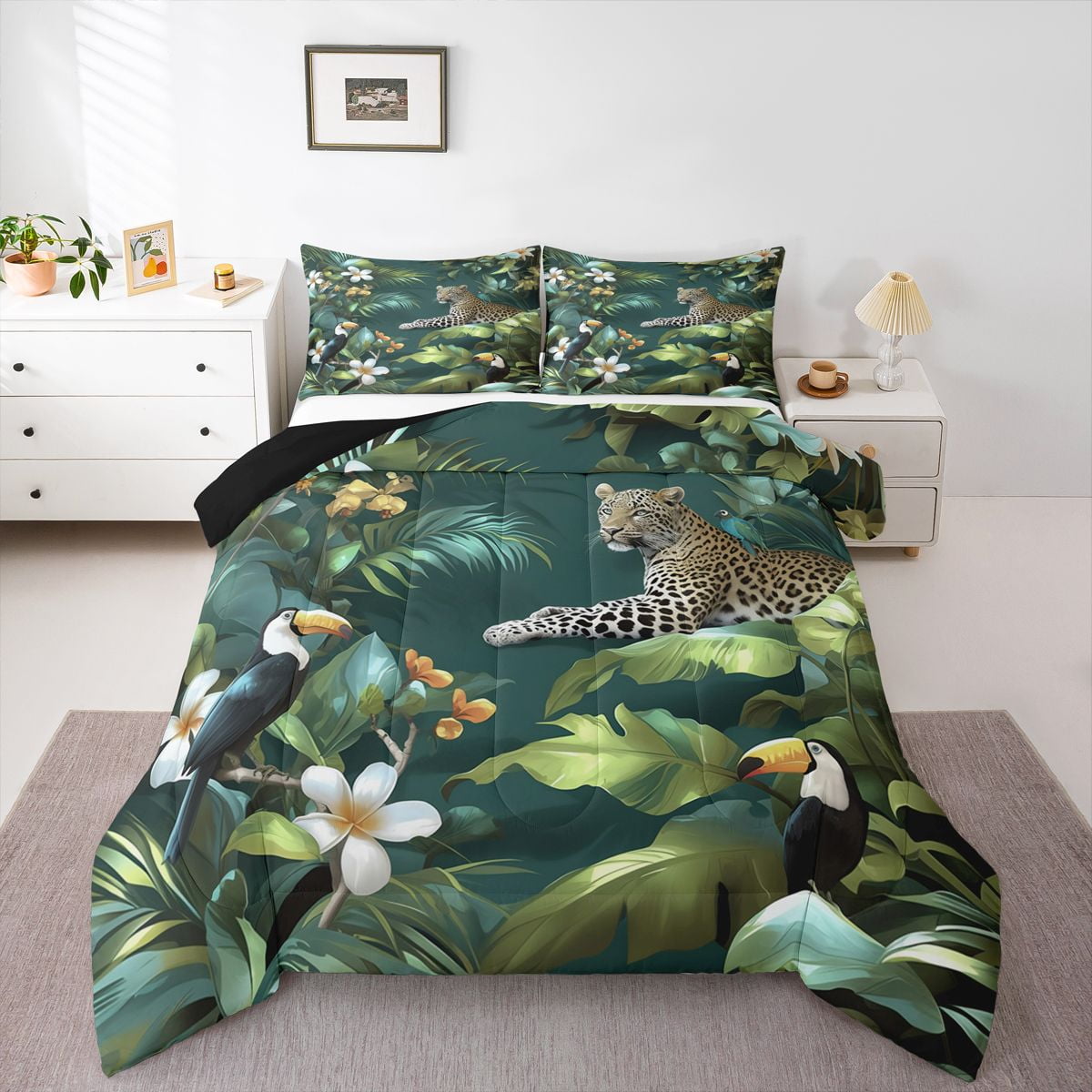Feelyou 3D Wildlife Cheetah Full Size Comforter Sets for Teens ...