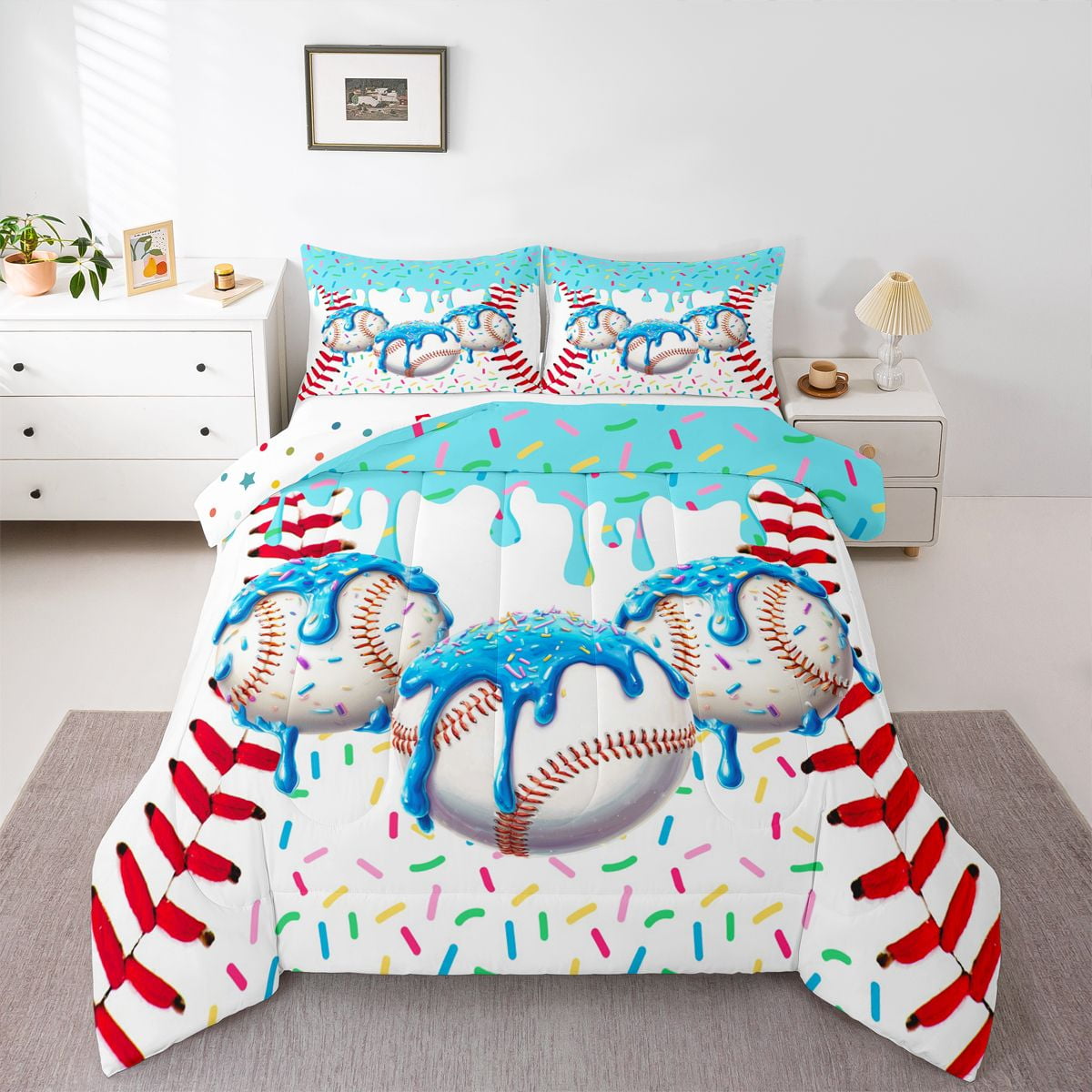 Feelyou Baseball Game Twin Comforter Sets, Teens Kids Boys Girls ...
