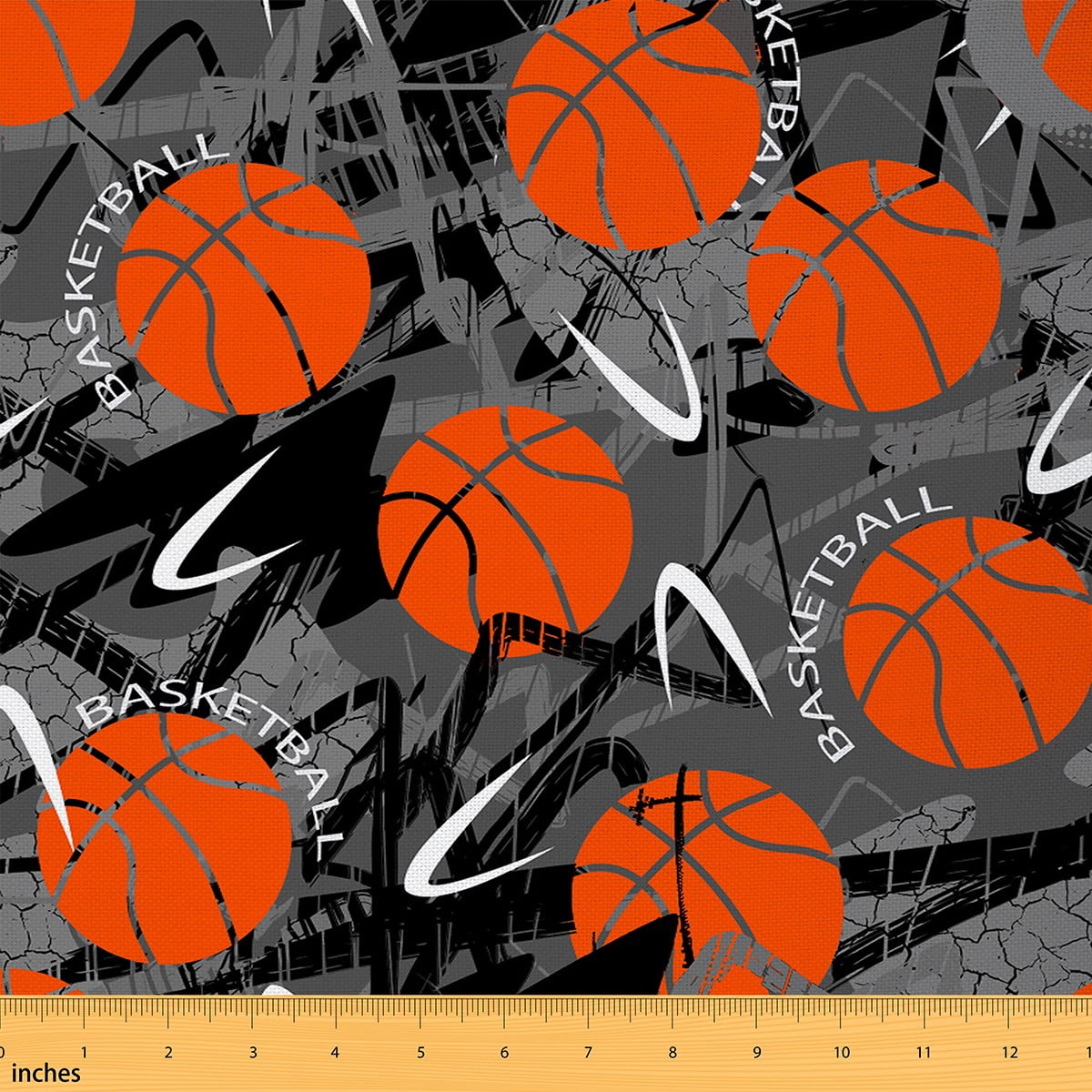 Feelyou Basketball Fabric by the Yard 1 Yard for Teens, Sports Lover ...