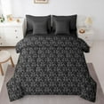 Feelyou Black Mandala Damask Bedding Comforter Set 7 Pieces, Gothic ...