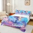 Feelyou Blue Mermaid Princess Full Size Sheets, Dreamy Tale Ocean Bed ...