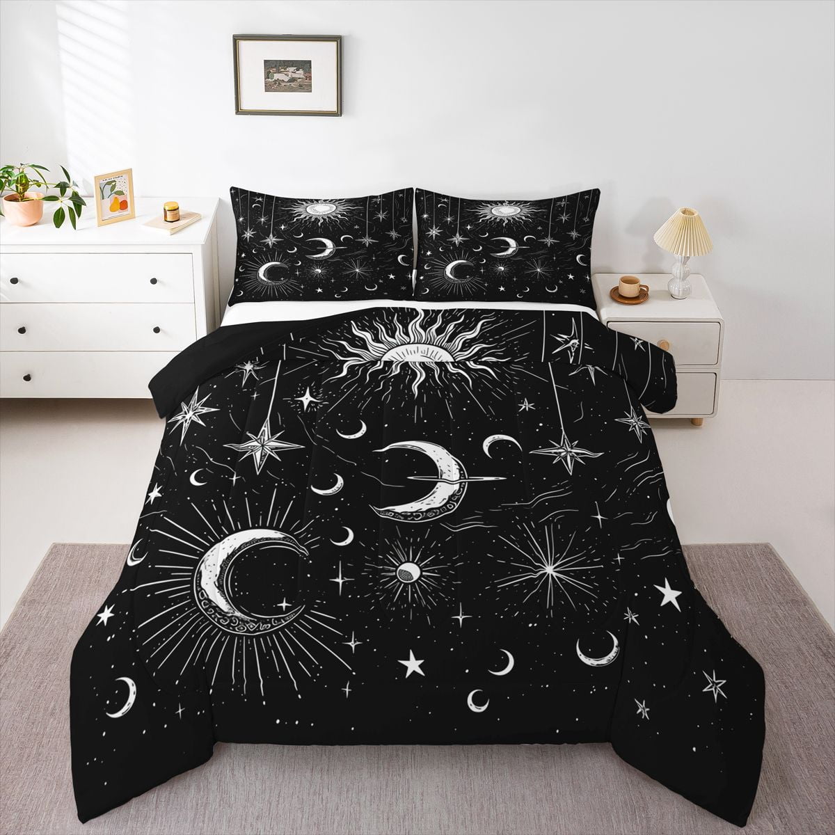 Feelyou Bohemian Stars Sun Full Size Comforter Sets for Child, Tribal ...