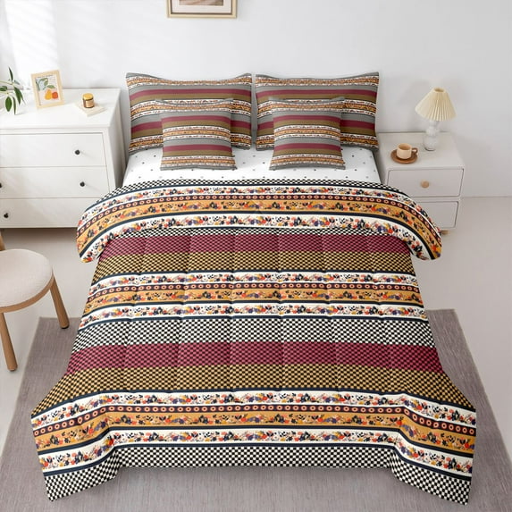 Feelyou Boho Aztec Women Bedding Comforter Set 7pcs, Western Boho Queen ...